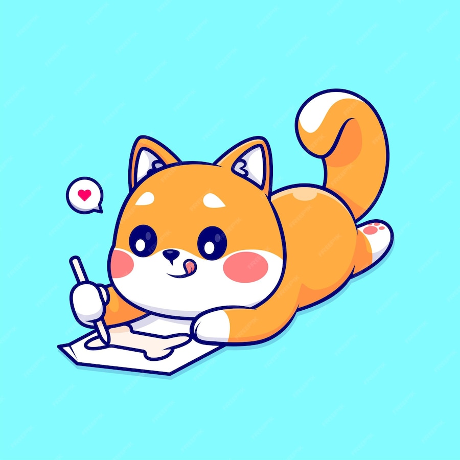 Ładny Pies Shiba Inu Rysunek Kości Na Papierze Kreskówka Wektor Ikona ... Ładny Pies Shiba Inu Rysunek Kości Na Papierze Kreskówka Wektor Ikona ...