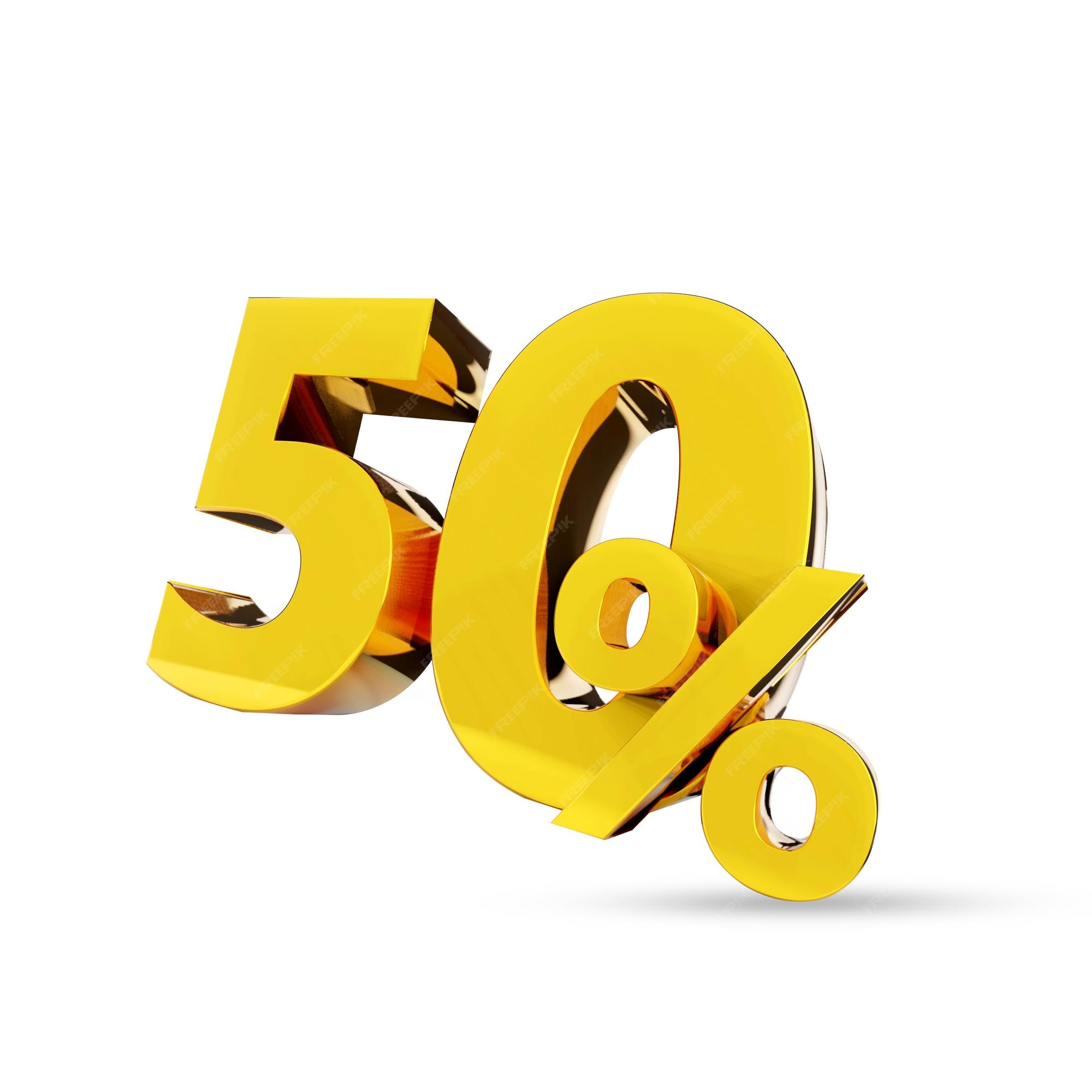 50 símbolo de oro render 3d | Foto Premium 50 símbolo de oro render 3d | Foto Premium