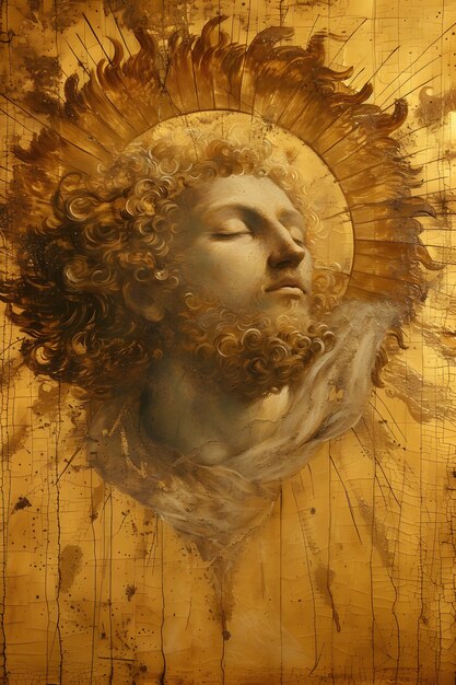 O deus-sol retratado como um homem poderoso em um cenário renascentista ... O deus-sol retratado como um homem poderoso em um cenário renascentista ...