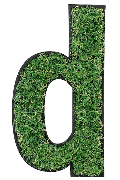 Grasbuchstabe d Alphabet d Design isolierter transparenter Hintergrund ... Grasbuchstabe d Alphabet d Design isolierter transparenter Hintergrund ...