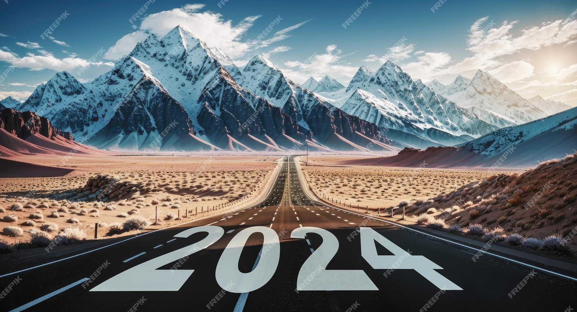 2024 año nuevo carretera asfaltada negra con números de año nuevo 2024 ... 2024 año nuevo carretera asfaltada negra con números de año nuevo 2024 ...