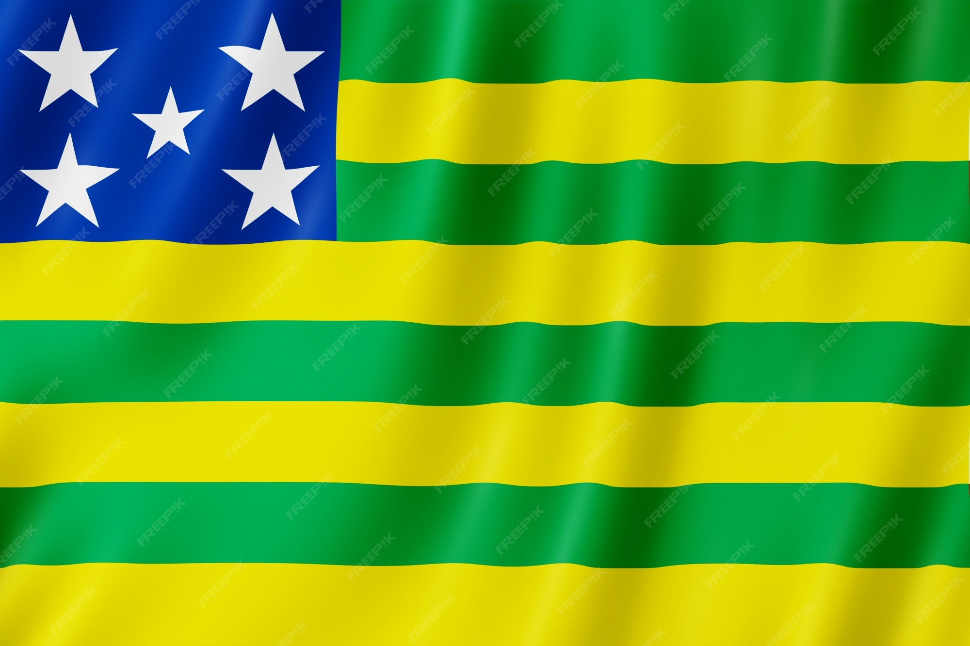 Bandeira Do Estado De Goiás No Brasil Foto Premium