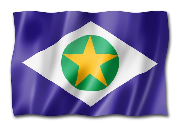 Bandeira Do Estado De Mato Grosso Brasil Foto Premium