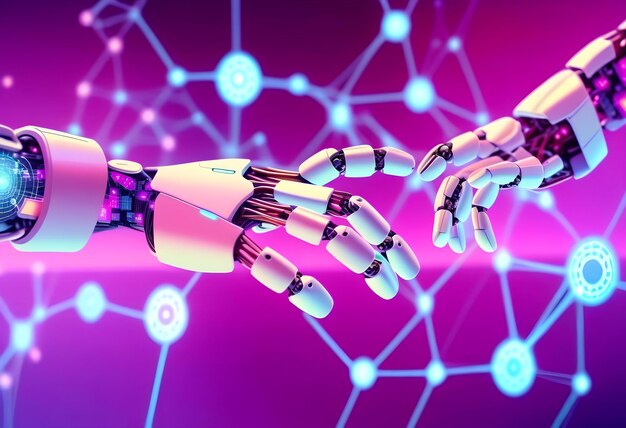 Ciência Inteligência Artificial Aprendizagem De Máquina Mãos De Robô