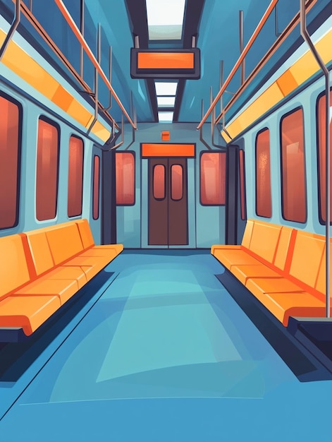 Color de dibujos animados Interior de la estación de metro Interior de ... Color de dibujos animados Interior de la estación de metro Interior de ...