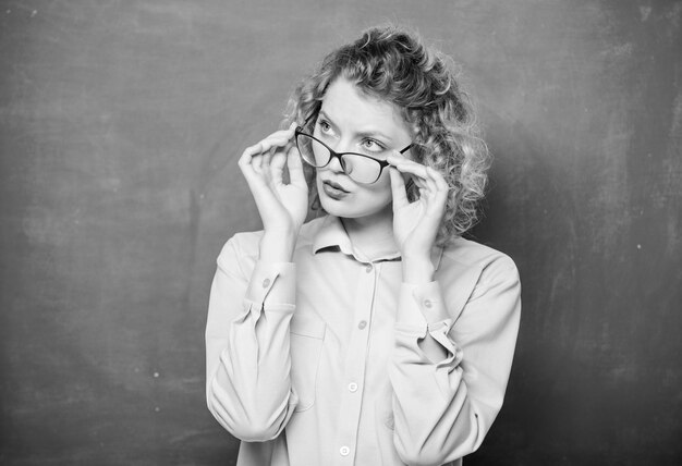 Concepto De Profesor Sexy Chica Inteligente Enseñándote Déjame Ver Educador Atractivo Profesor