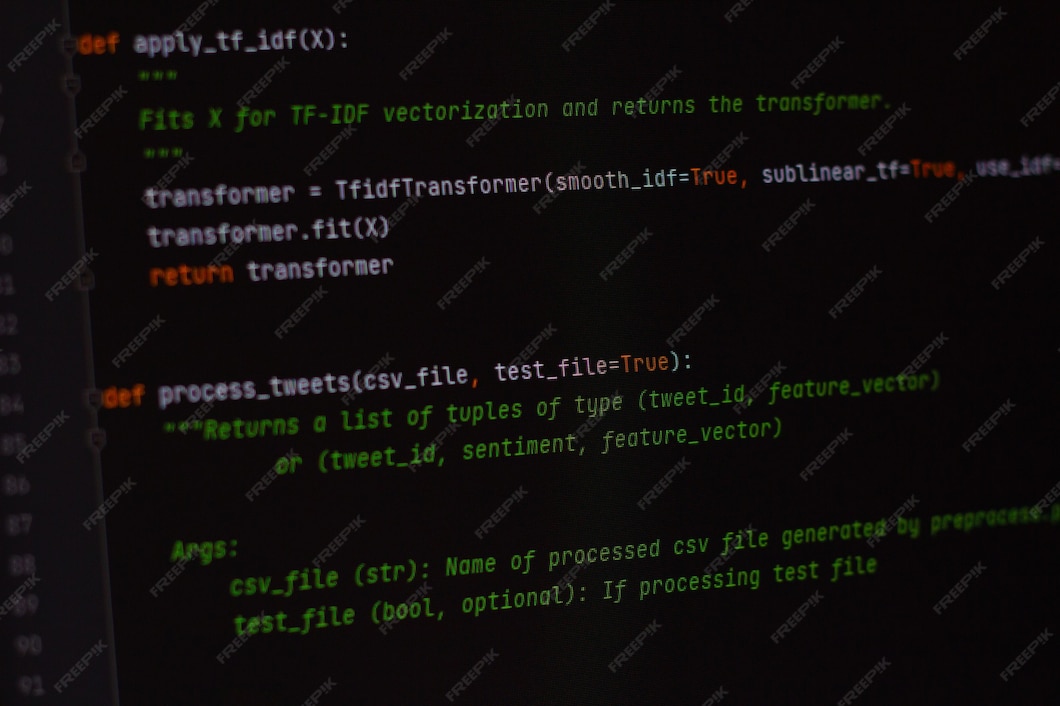 Desarrollador python, script java, html, código fuente css en la ...