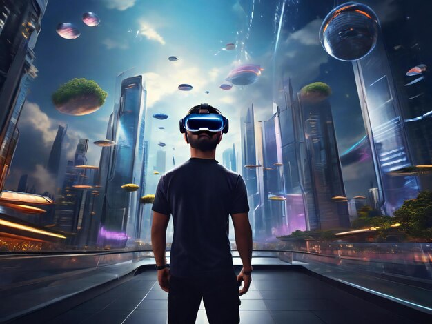 Diseño De Fondo De Maqueta De Realidad Virtual De La Mejor Calidad