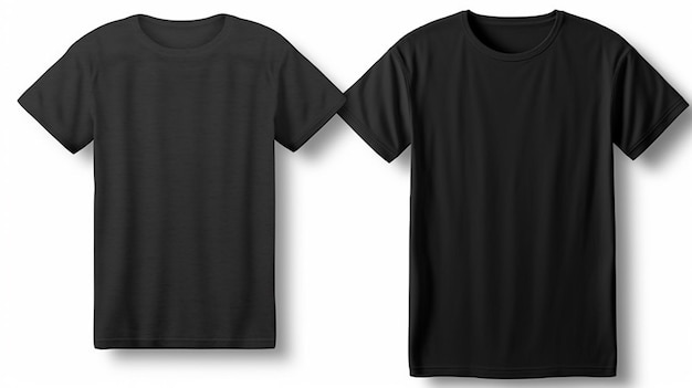 Diseño de maqueta de camiseta negra lisa vista frontal y trasera ... Diseño de maqueta de camiseta negra lisa vista frontal y trasera ...