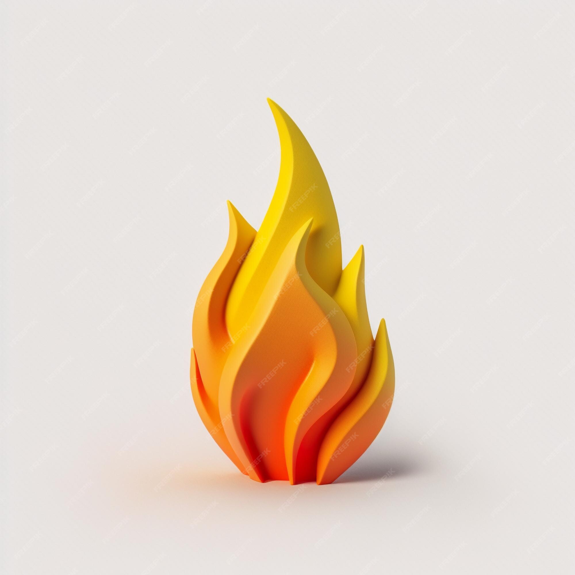 Ein gelbes und rotes Feuer auf weißem Hintergrund, Generative Ai ... Ein gelbes und rotes Feuer auf weißem Hintergrund, Generative Ai ...