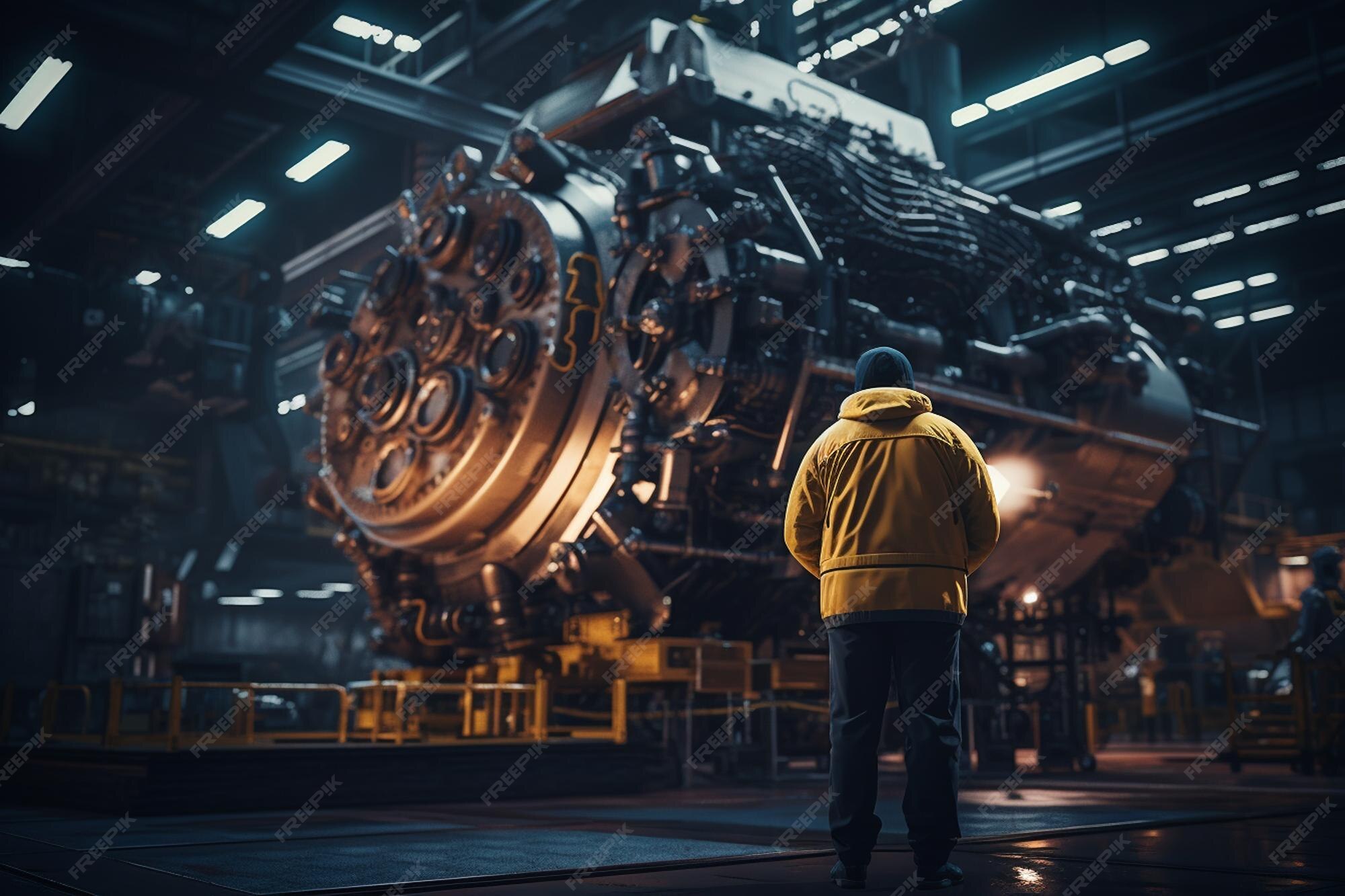 Engenheiro mecânico inspecionando e solucionando problemas de ia ... Engenheiro mecânico inspecionando e solucionando problemas de ia ...