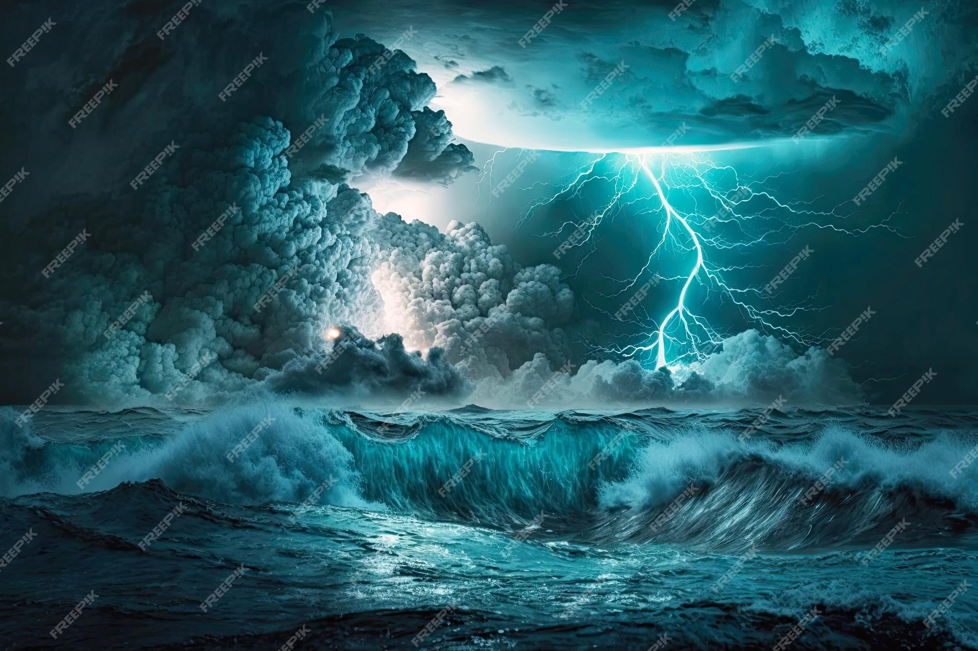Fenómenos meteorológicos extremos de huracanes sobre el océano con ... Fenómenos meteorológicos extremos de huracanes sobre el océano con ...