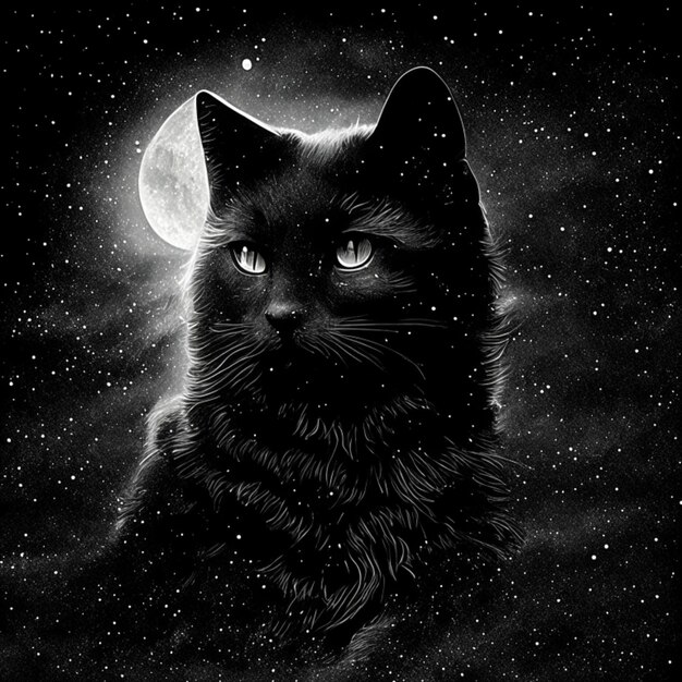 Gato Negro Foto Premium