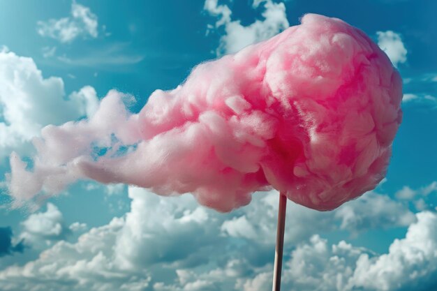 Un gigantesco remolino de algodón de azúcar rosado que se asemeja a una ... Un gigantesco remolino de algodón de azúcar rosado que se asemeja a una ...