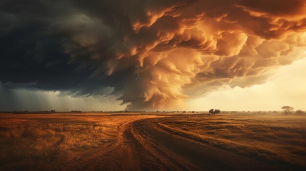 Una Gran Nube De Humo Se Eleva En El Cielo Foto Premium