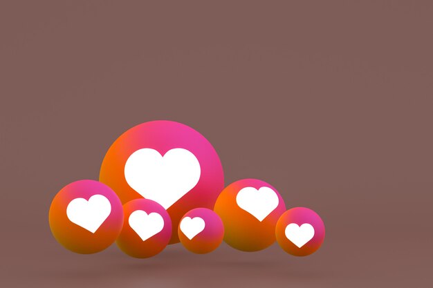 Ícone do instagram definido renderização em 3d em fundo marrom | Foto ... Ícone do instagram definido renderização em 3d em fundo marrom | Foto ...
