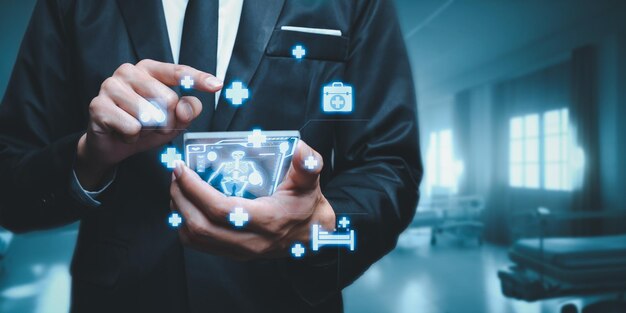 Iconos de conexión de redes médicas virtuales concientización y ... Iconos de conexión de redes médicas virtuales concientización y ...