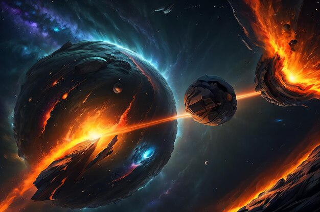 Ilustraci贸n de dos planetas chocando en el espacio | Imagen Premium ... Ilustraci贸n de dos planetas chocando en el espacio | Imagen Premium ...