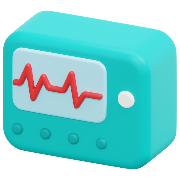 Ilustración de icono de procesamiento 3d de ecg | Foto Premium Ilustración de icono de procesamiento 3d de ecg | Foto Premium
