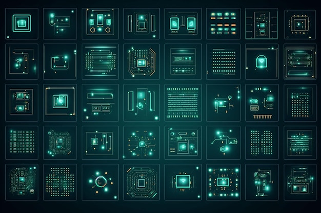 Iot ai big data microchip conjunto de iconos vectoriales internet de ... Iot ai big data microchip conjunto de iconos vectoriales internet de ...