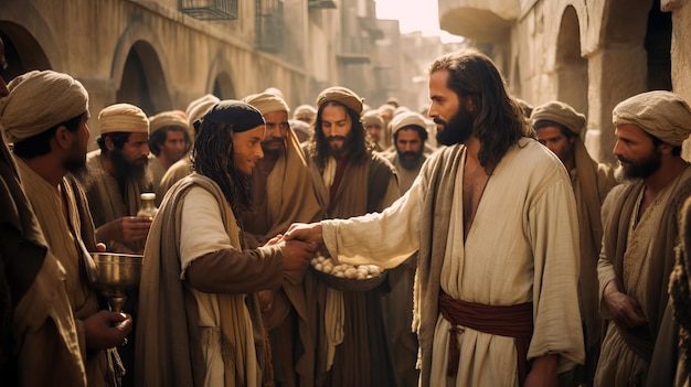 Jesus Com Os Fariseus Imagem Premium Gerada Com Ia