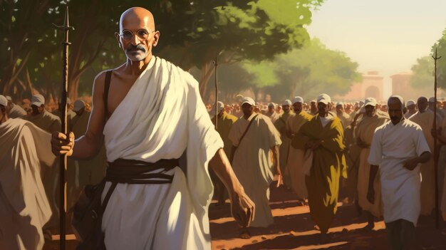 Mahatma gandhi, der vater der unabhängigkeit indiens | Premium-Foto Mahatma gandhi, der vater der unabhängigkeit indiens | Premium-Foto