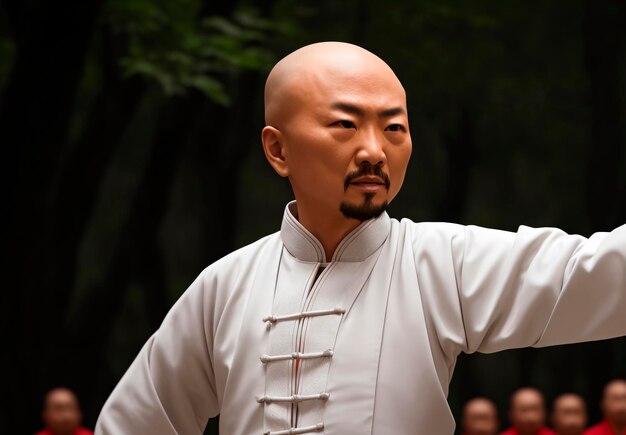 Mestre de kung fu em pose retrato de homem sério de artes marciais ... Mestre de kung fu em pose retrato de homem sério de artes marciais ...