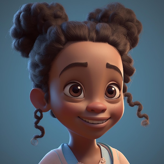 Una niña de dibujos animados con una camisa azul que dice 'soy una niña ... Una niña de dibujos animados con una camisa azul que dice 'soy una niña ...