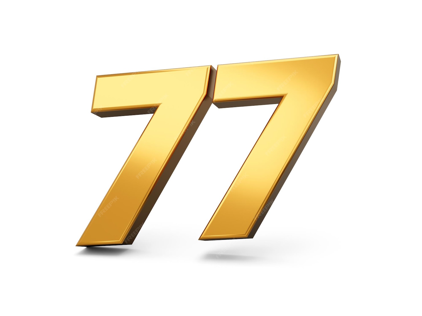Número de oro 77 setenta y siete aislado fondo blanco brillante número ... Número de oro 77 setenta y siete aislado fondo blanco brillante número ...