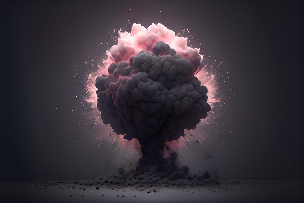 Nuvem 3d de fumaça preta da explosão generative ai | Foto Premium Nuvem 3d de fumaça preta da explosão generative ai | Foto Premium