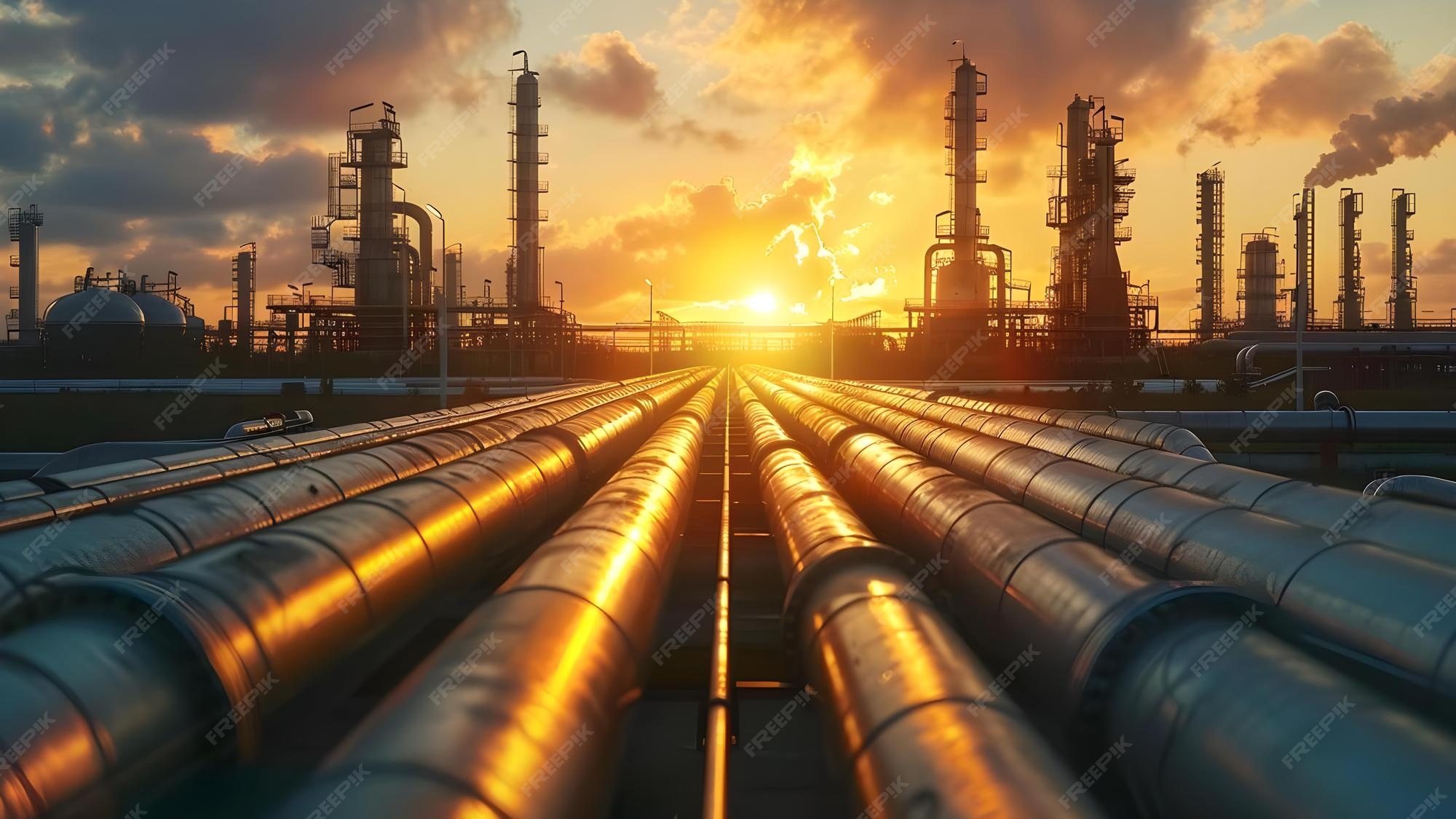 Oleoducto y oleoducto de gas que se somete a un proceso de refinación y ... Oleoducto y oleoducto de gas que se somete a un proceso de refinación y ...