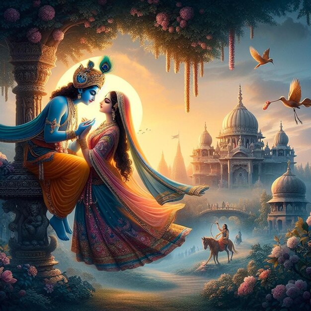 Radhas Love Explore O Vínculo Eterno Entre Krishna E Radha Retratando Seus Momentos Ternos 9844