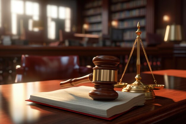 El sistema judicial de ley y orden escala themis | Foto Premium El sistema judicial de ley y orden escala themis | Foto Premium
