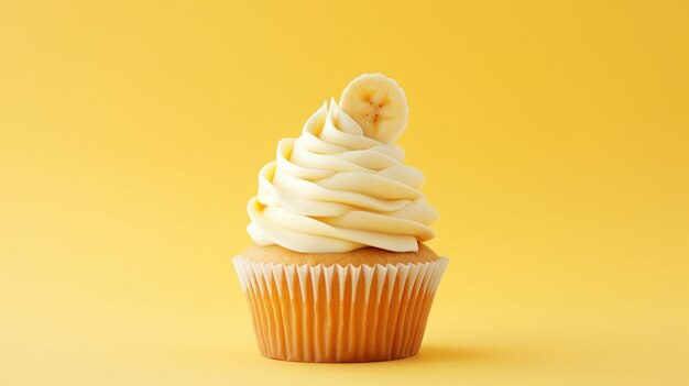 Free Ai Image Close Up On Banana Cupcake