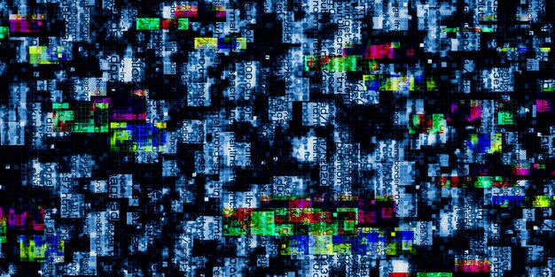 Premium Photo Computer Error Display Corrupt Binary Data Hacker Digital Binary Data Screen