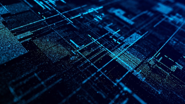 Premium Photo | Computer technology background digital data flow ...