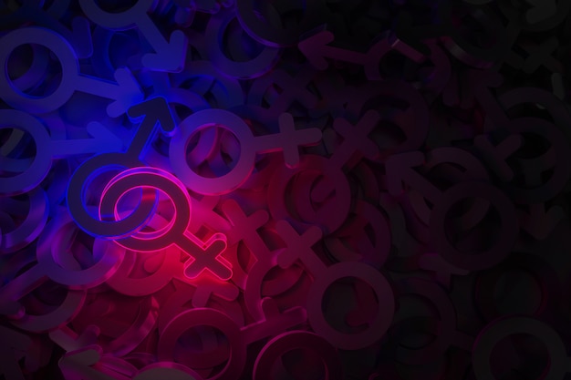 Premium Photo Concept Art On The Theme Of Same Sex Love 3d Illustration