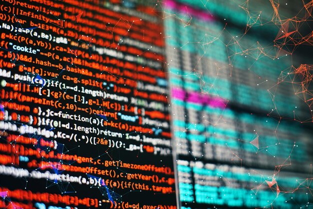 Premium Photo | Desktop pc monitor photo javascript functions variables ...