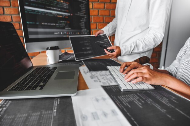 Premium Photo Developing Programmer Reading Computer Codes