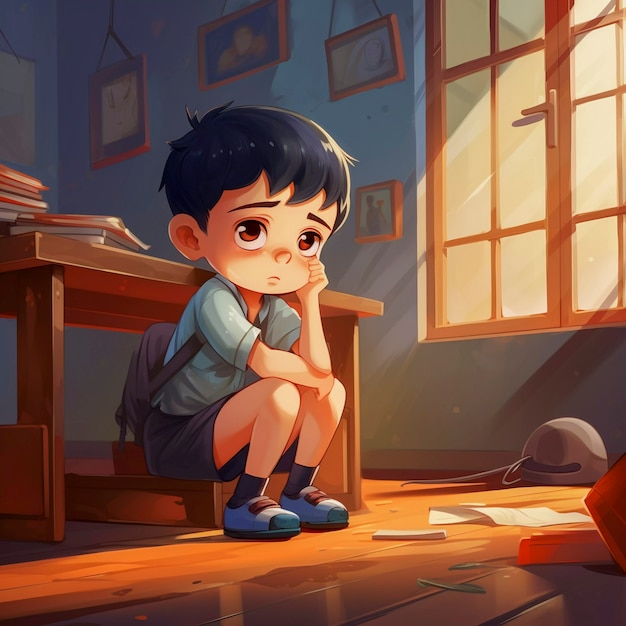 Page 3 Sad Cartoon Boy Wallpaper Images Free Download on Freepik