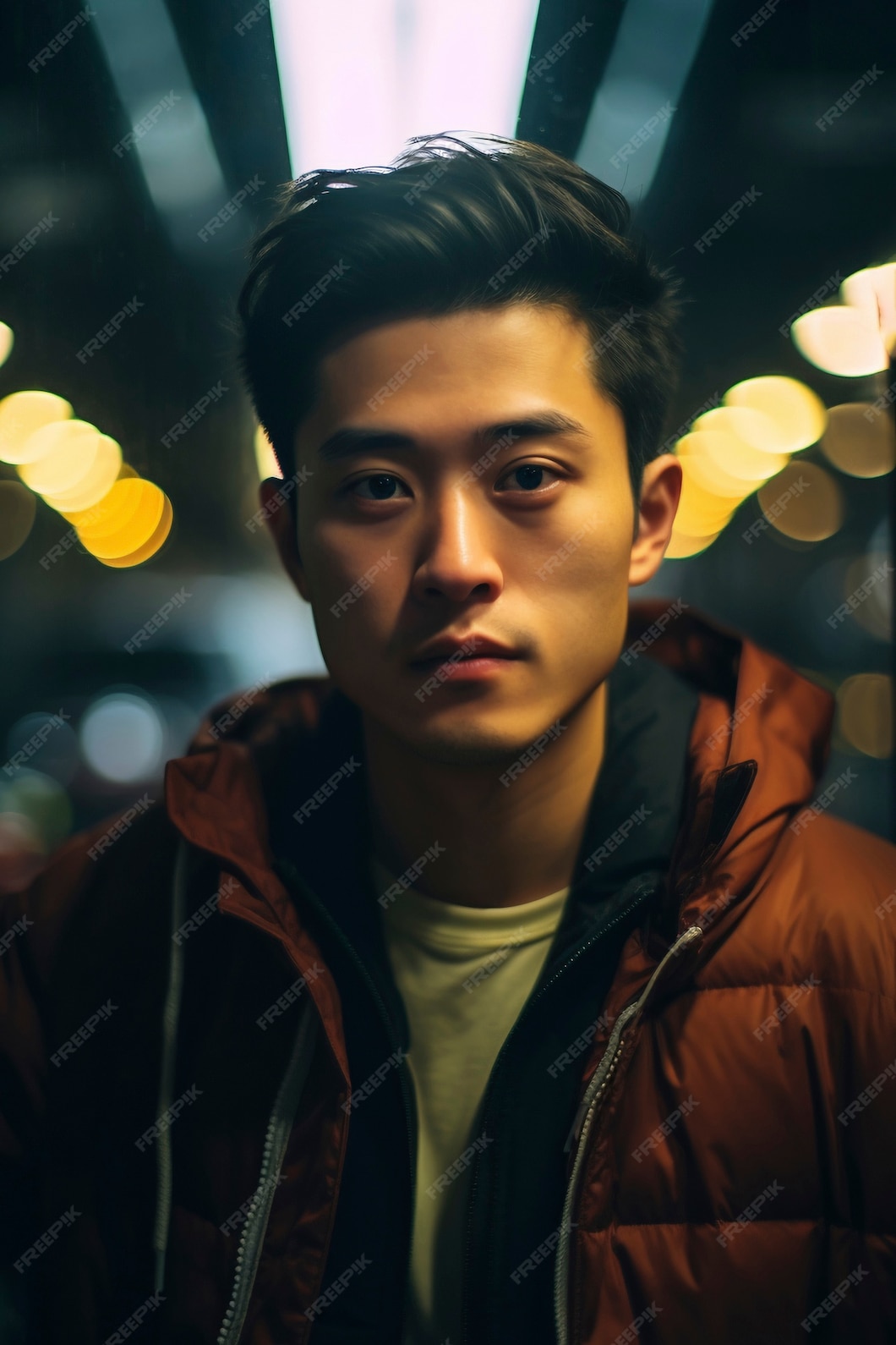 Free AI Image | Front view young man posing Free AI Image | Front view young man posing
