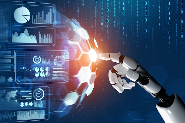 Premium Photo | Future artificial intelligence robot and cyborg. Premium Photo | Future artificial intelligence robot and cyborg.