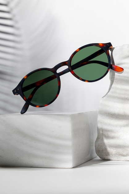 Free Photo Glasses With Rounded Frames Still Life