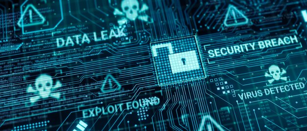 Premium Photo Hacker Attack Computer Hardware Microchip While Process