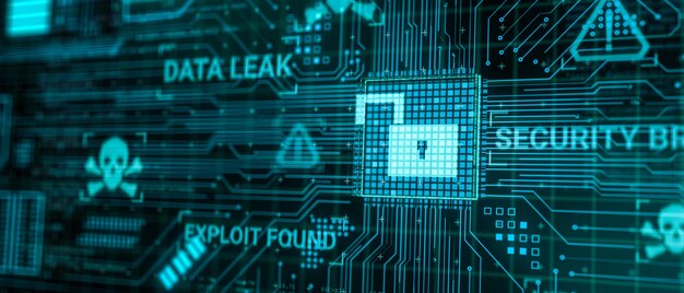 Premium Photo Hacker Attack Computer Hardware Microchip While Process