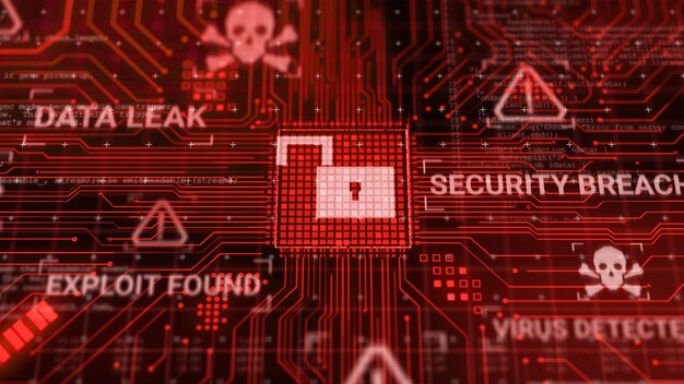 Premium Photo Hacker Attack Computer Hardware Microchip While Process