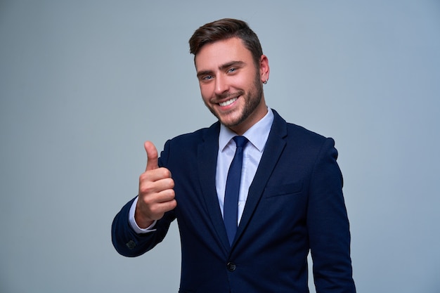 Premium Photo | Happy smiling handsome young caucasian businessman ... Premium Photo | Happy smiling handsome young caucasian businessman ...