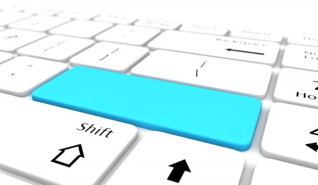 Premium Photo | Keyboard with blue blank enter button Premium Photo | Keyboard with blue blank enter button