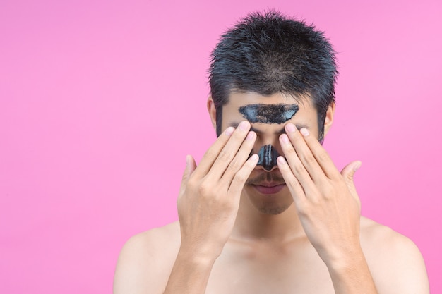 Free Photo | Men who use two hands to hide their faces and have black ... Free Photo | Men who use two hands to hide their faces and have black ...