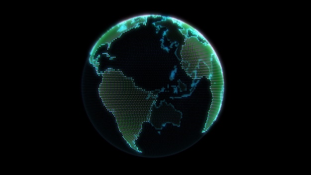 Premium Photo | Neon dots earth globe. Premium Photo | Neon dots earth globe.